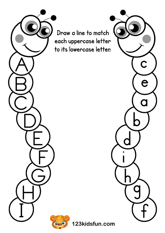 Lower And Upper Case Letter Match Printable